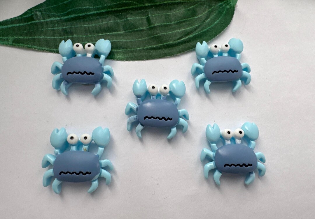 Set of 5 Crab Magnets, Sea Creature Magnets, Fridge Magnets, Locker ...