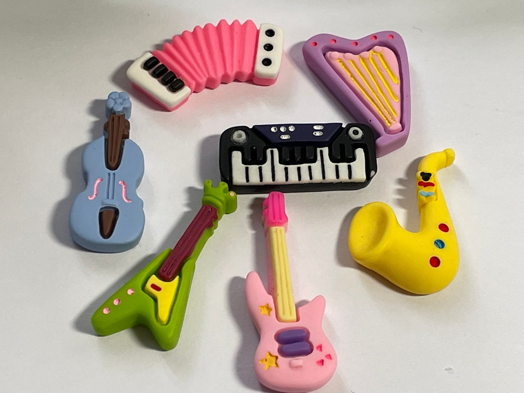 Set of 7 Musical Instruments Magnets, Music Magnets, Fridge Magnets ...