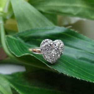 Child's Bling Heart Ring, Kids Rings, Adjustable Rings, Girls Birthday ...