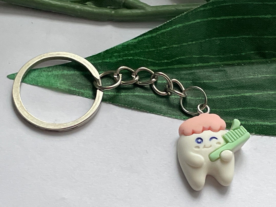 Tooth Keychain, Novelty Keychain, Tooth Keyrings, Dentist Keychains - Etsy
