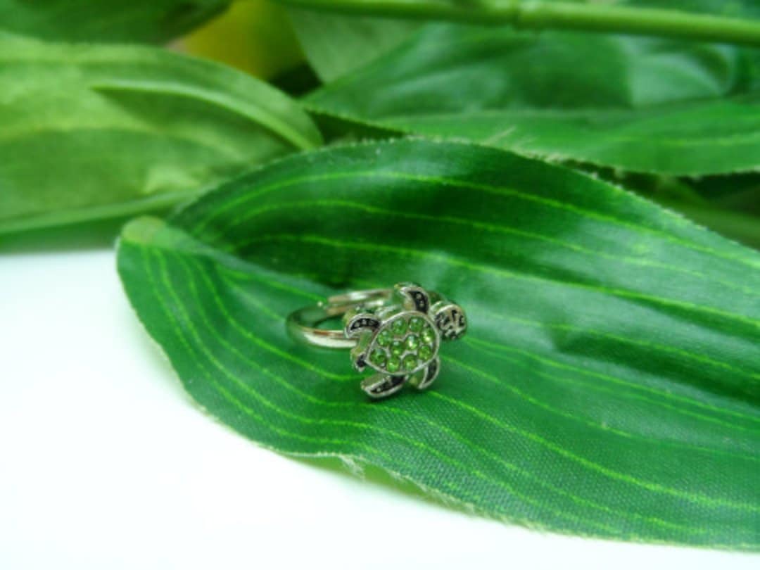 Girls Adjustable Turtle Ring, Girls Rings, Kids Rings, Adjustable Rings ...