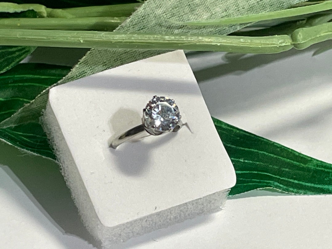 Childs Adjustable Solitaire Ring, Girls Rings, Kids Rings, Adjustable ...