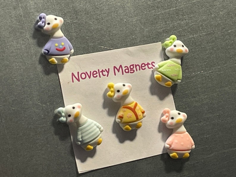 Set of 5 Duck Magnets, Elephant Magnets, Fridge Magnets, Locker Magnets ...