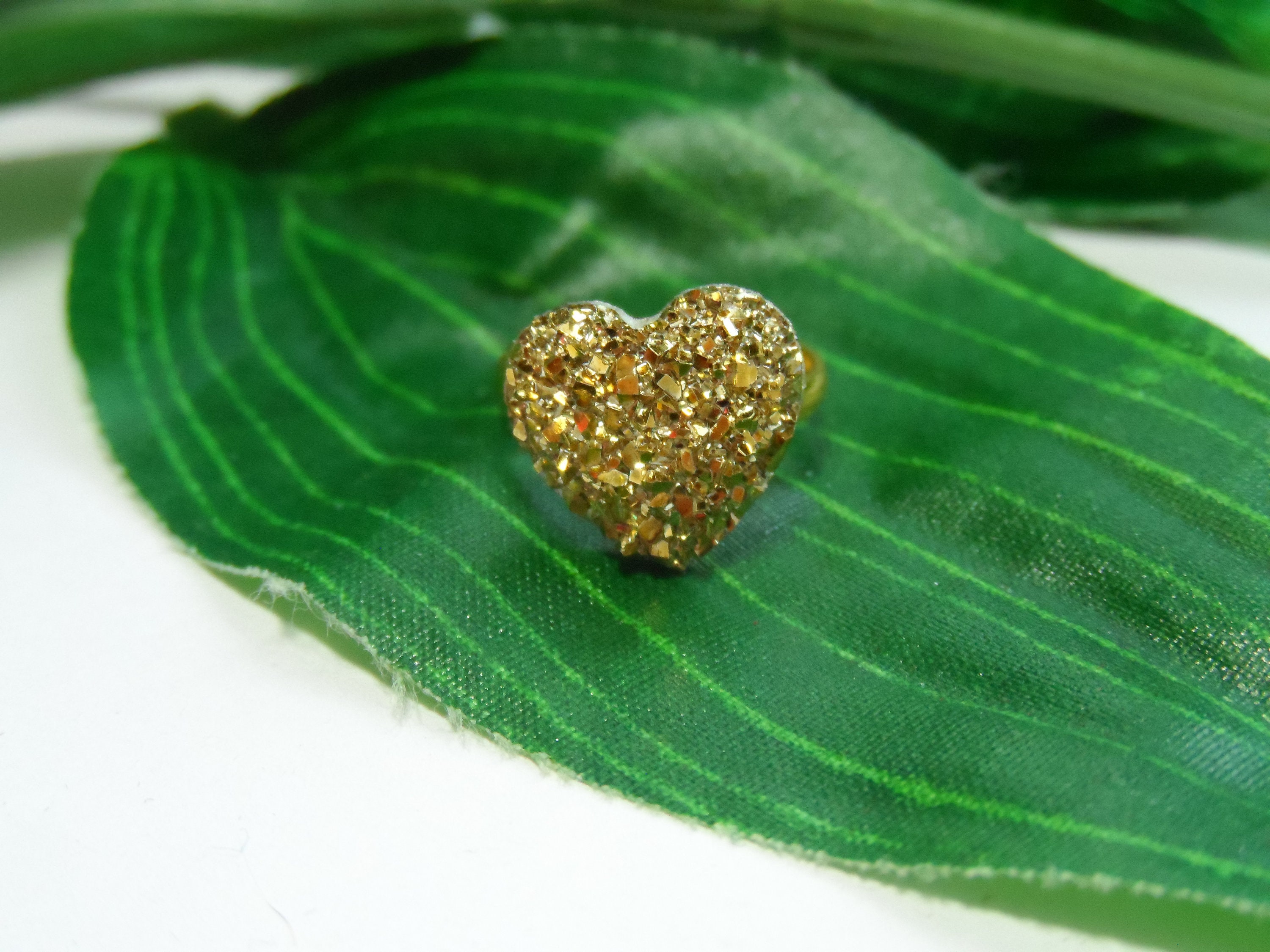 Child's Bling Heart Ring, Kids Rings, Adjustable Rings, Girls Birthday ...