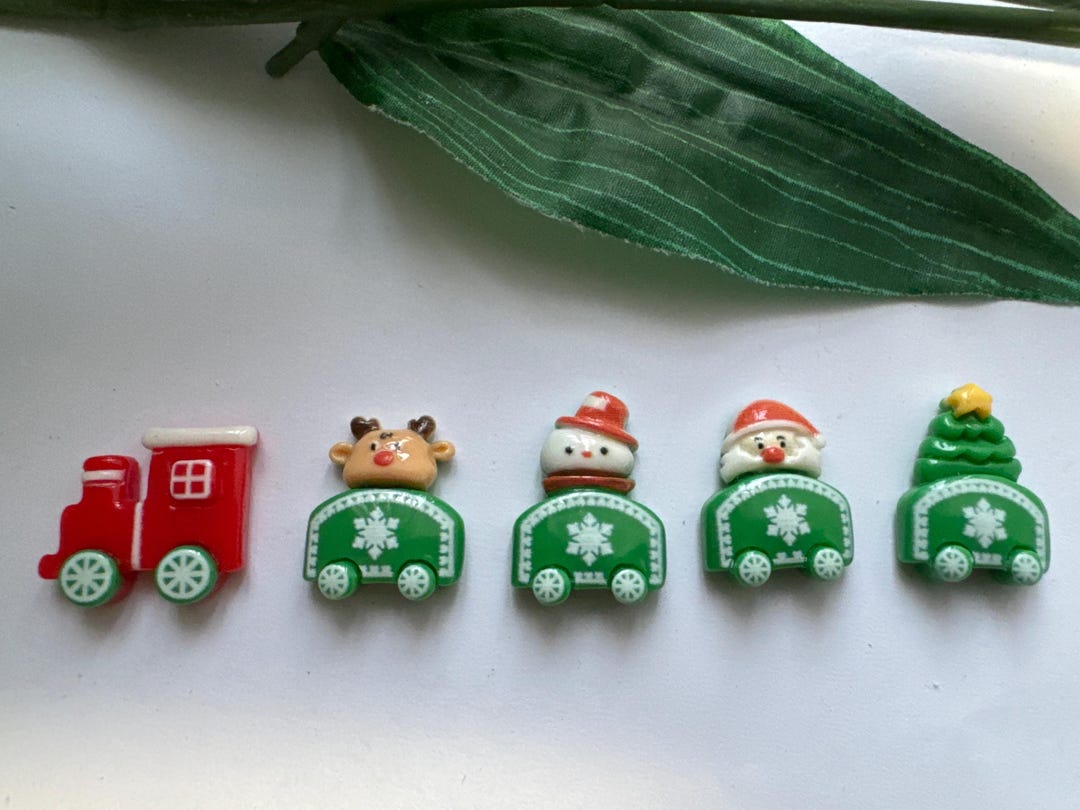 Set of 5 Christmas Train Magnets, Train Magnets, Fridge Magnets, Locker ...