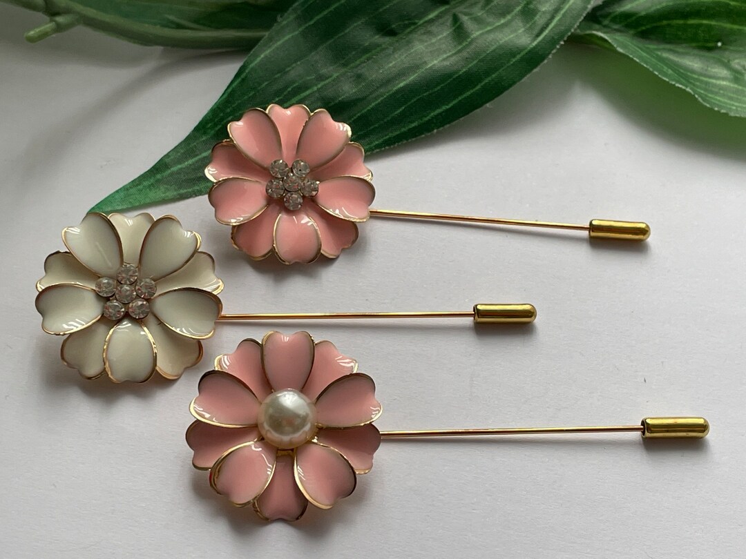 Pink Flower Lapel Pin, Daisy Hat Pin, Flower Lapel Pin, Flower Hat Pin ...