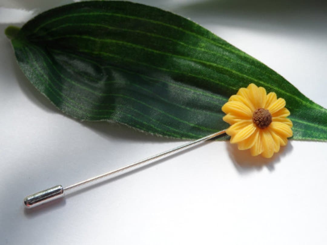 Sunflower Lapel Pin, Sunflower Hat Pin, Flower Lapel Pin, Flower Hat ...
