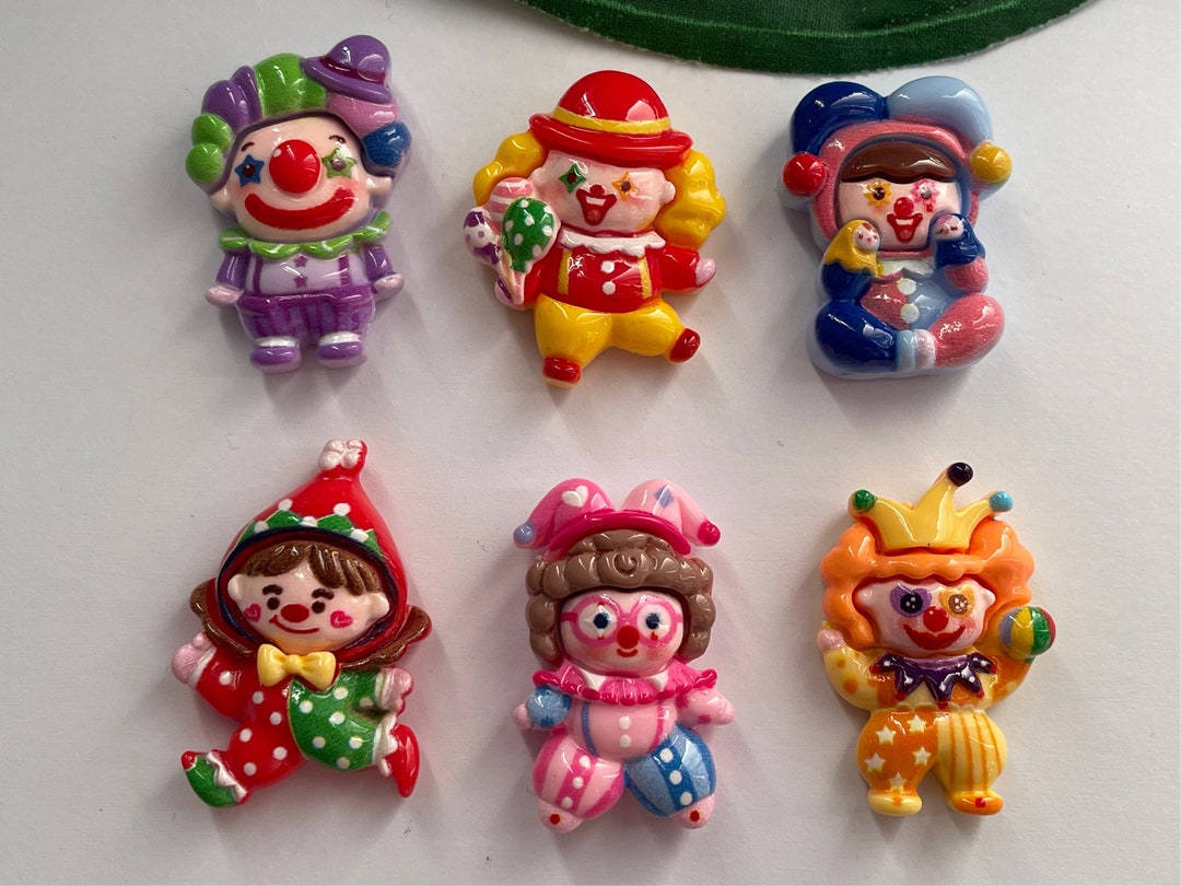 Set of 6 Clown Magnets, Ballerina Magnets, Fridge Magnets, Locker ...