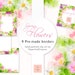 Spring Flowers Watercolor Frames Set, Floral Borders,purple,violet,pink ...