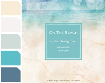 Beach Digital Paper | Etsy