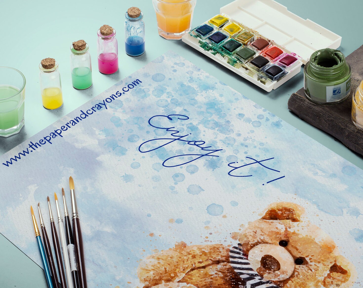 Teddy Bear Clipart Winter Watercolor Clip art Animal | Etsy