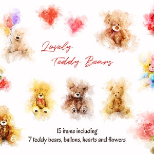 Teddy Bear Clipart, Valentine Clip Art, Animal Graphics, Bear, Red ...