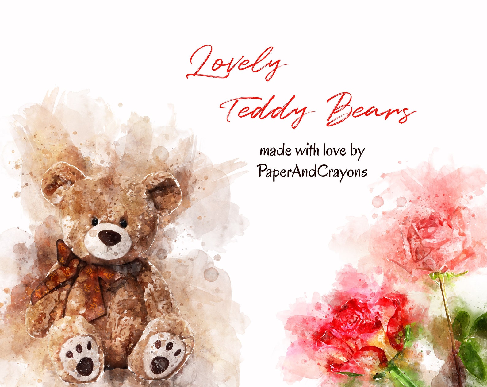 Teddy Bear Clipart Valentine Clip Art Animal Graphics Bear - Etsy