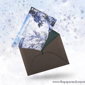 Winter Watercolor Digital Paper, Landscape Clipart, Watercolor ...