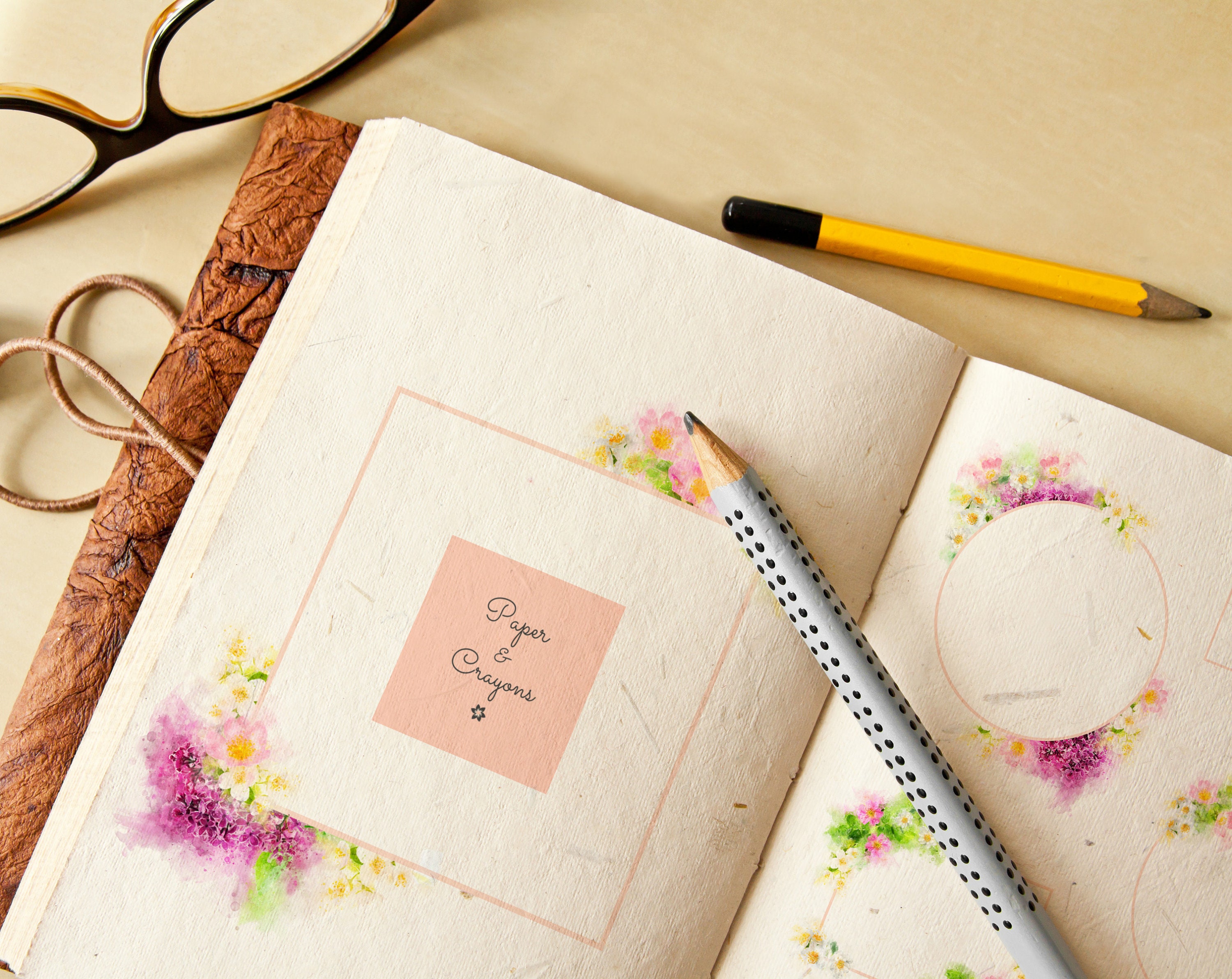 Spring Flowers Frames Clipart Set Watercolor Floral Clip | Etsy