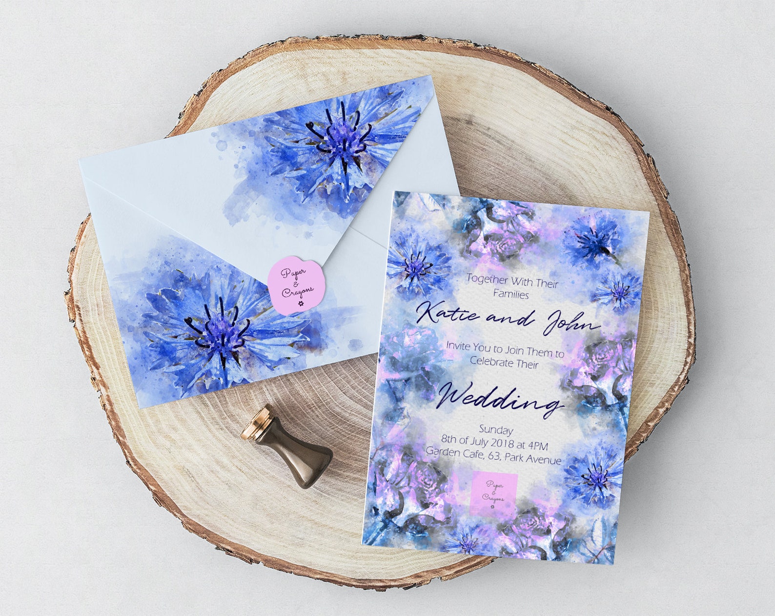 Frozen Floral Clipart Indigo Watercolor Clipart Flower Clip - Etsy