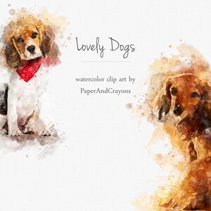 Watercolor Dogs, Dog Clipart, Puppy Clip Art, Animal Graphics, Semi ...