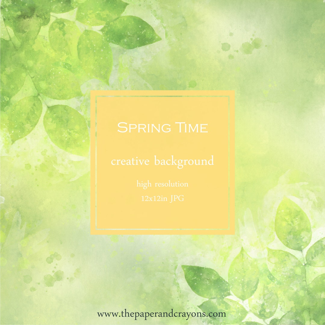Spring Time Background, Watercolor Texture, Digital Paper Clipart ...