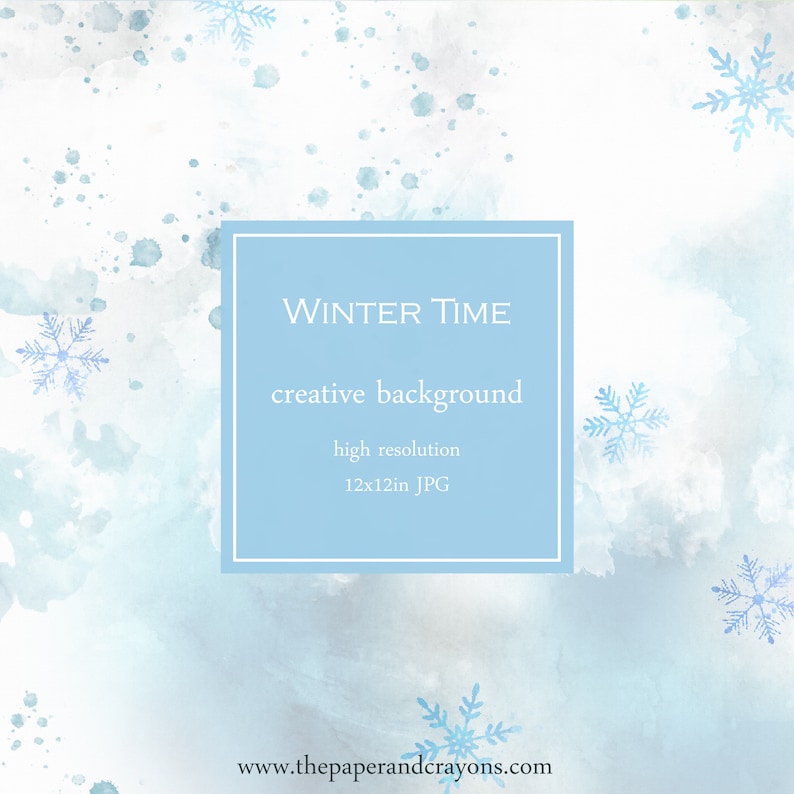Winter Time Background, Watercolor Texture, Digital Paper Clipart ...