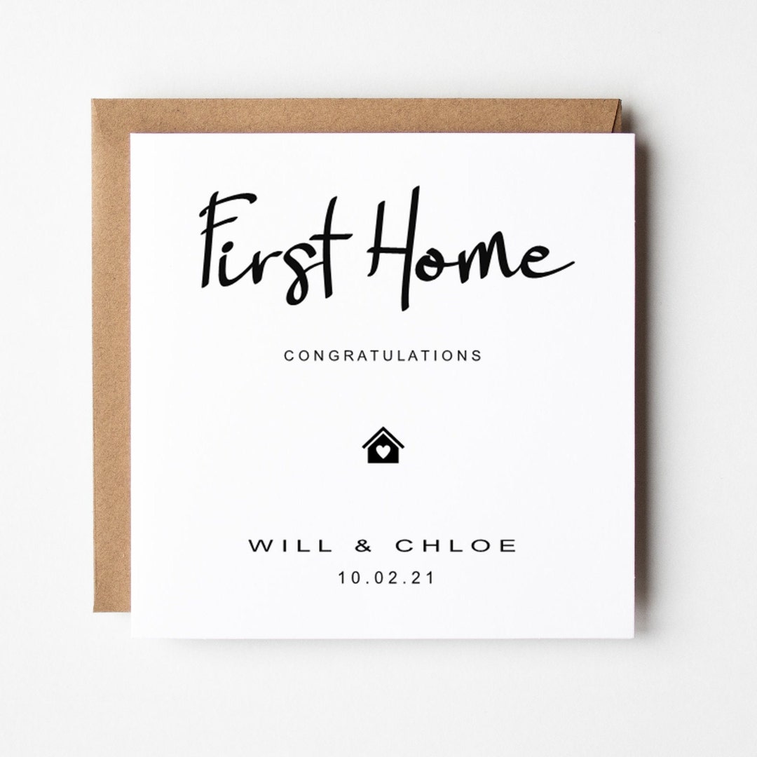 Personalised First Home Greetings Card, First Home, Happy First Home ...