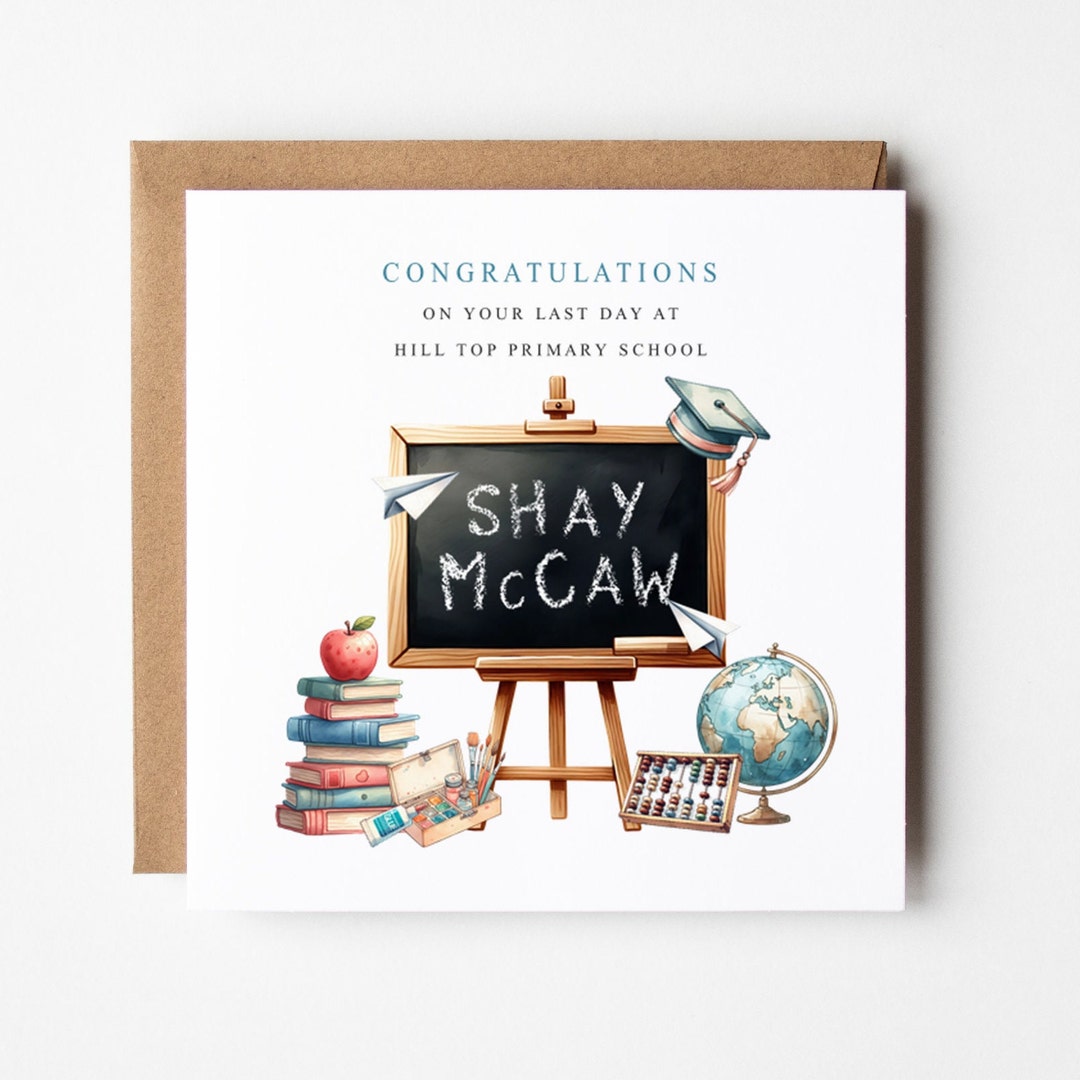 Personalised Primary School Leaver Card, Primary School Grad ...