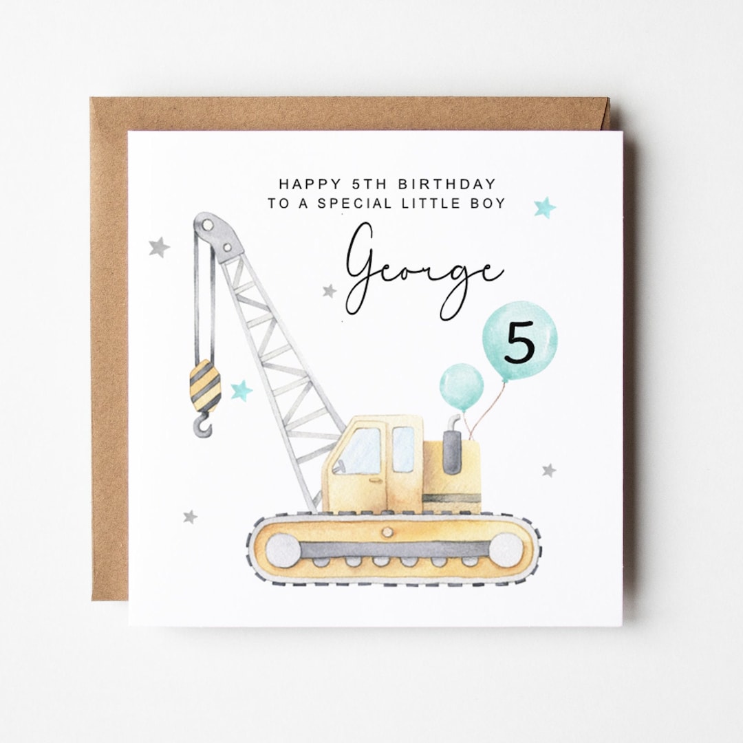 Any Age Construction Crane Birthday, Building, 1st, 2nd, 3rd, 4th, 5th ...