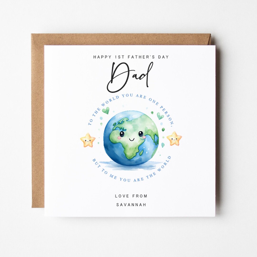 To the World Father's Day Card, Daddy, Dad, Happy 1st Father's Day, You ...