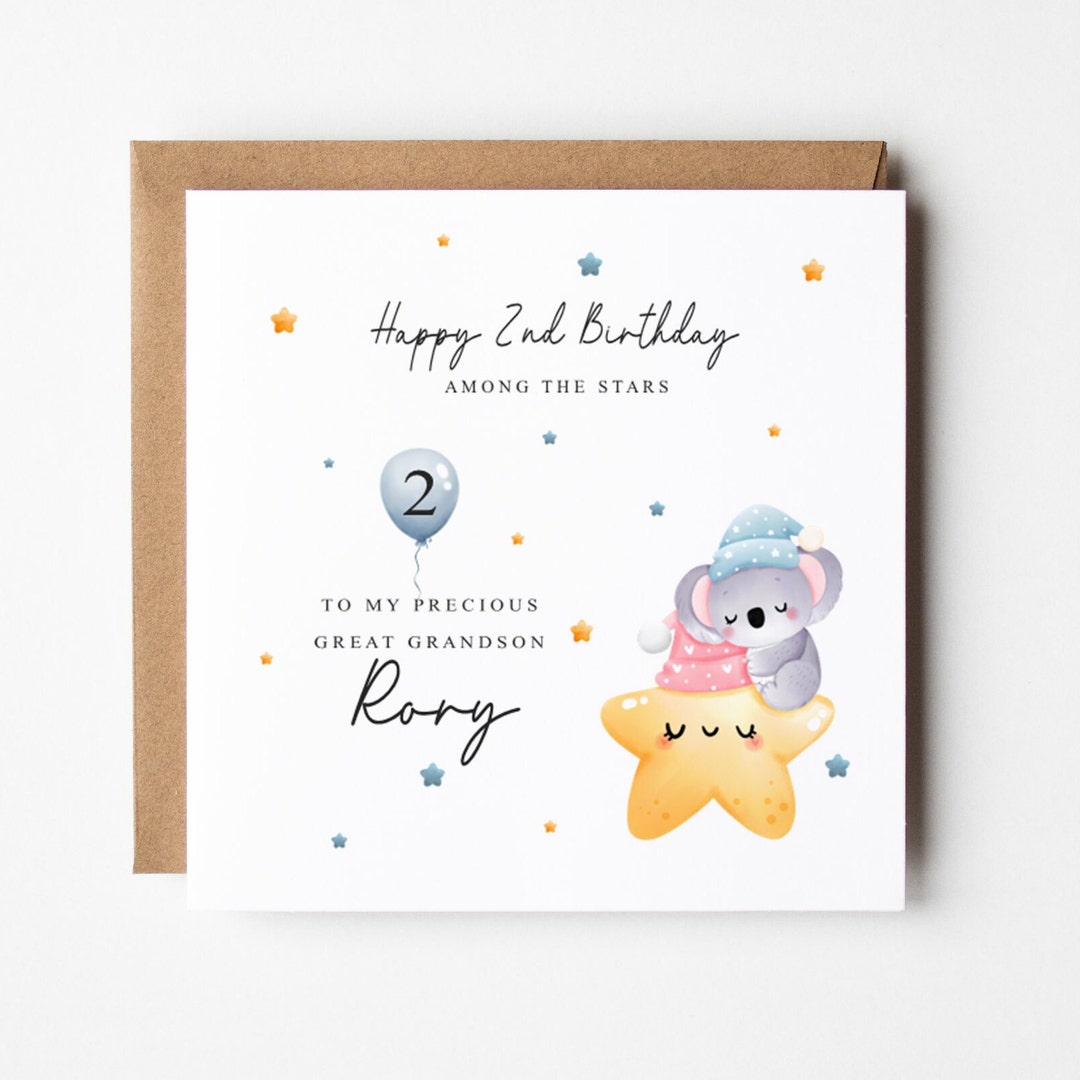 Personalised Any Age Heavenly Birthday Card, Angel Baby, Among the ...