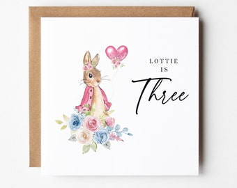 Peter Rabbit 3rd Birthday Card - Etsy UK