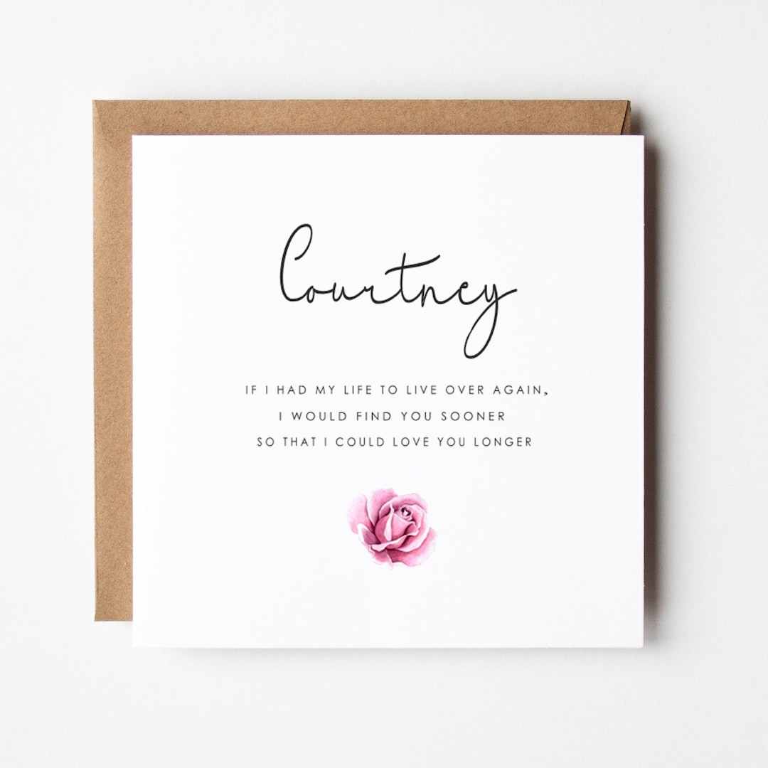 Find You Sooner, Love Quote, Valentine, Personalised Valentine's Card ...