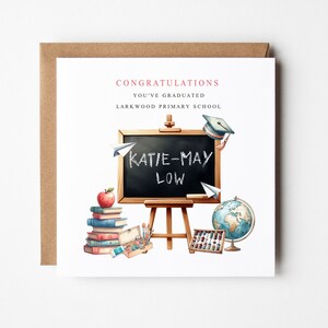 Personalised Primary School Leaver Card, Primary School Grad ...