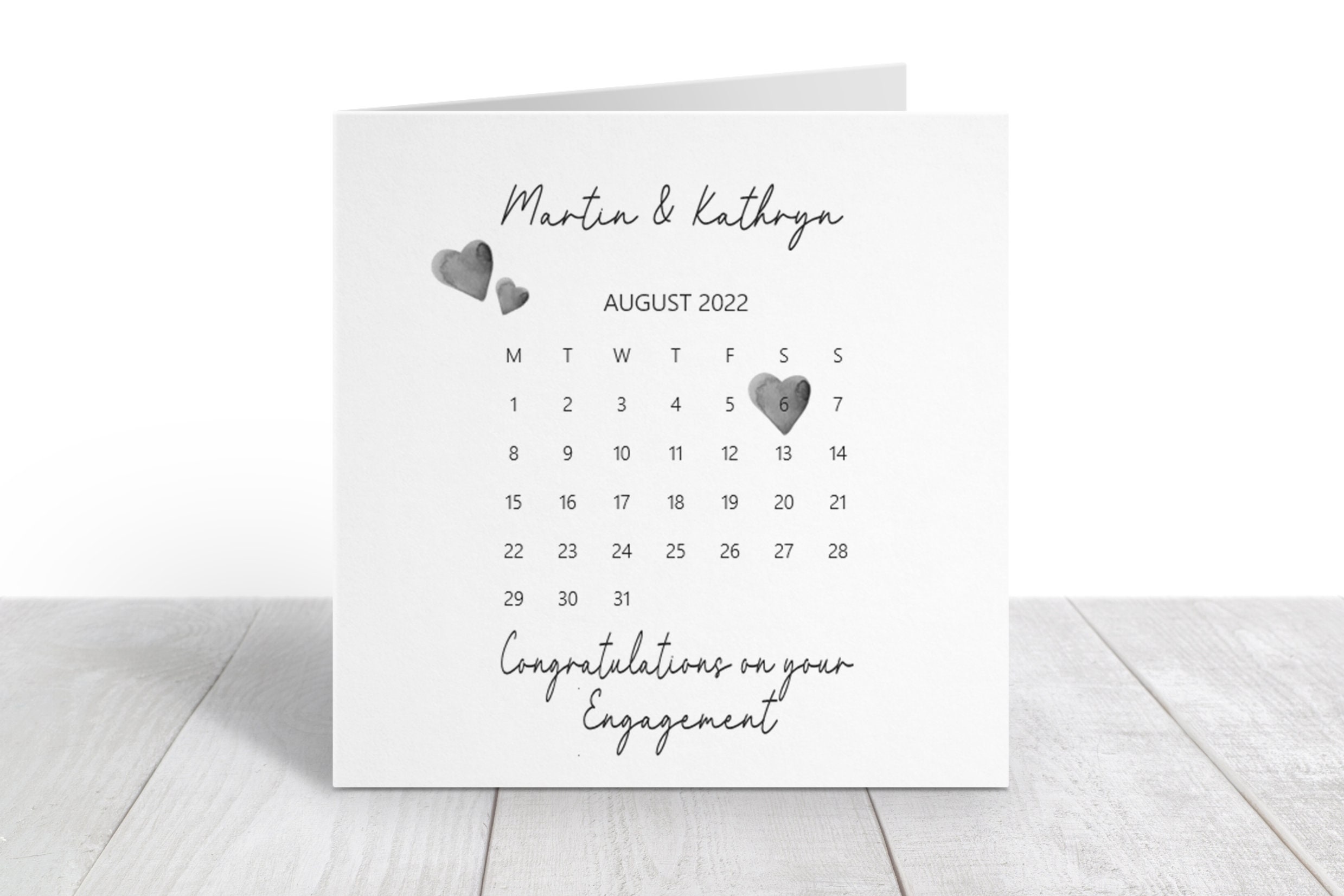 Personalised Calendar Wedding Card Calendar Card Forever Day - Etsy UK