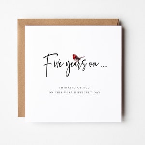 Anniversary of Death Card, One Year On, Robin Memorial Card ...