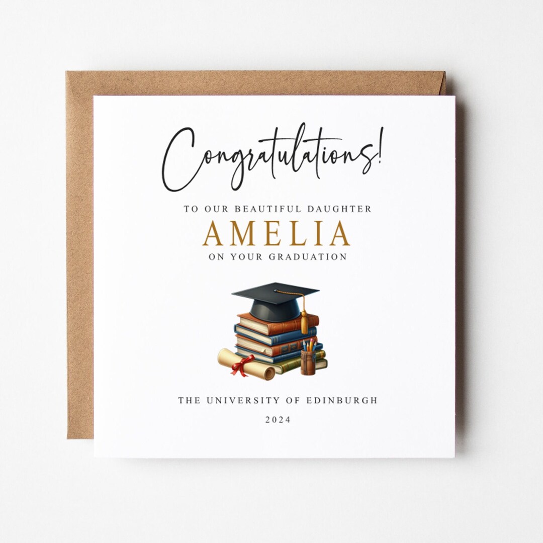 University Graduation Card , Personalised Congratulations on Your ...