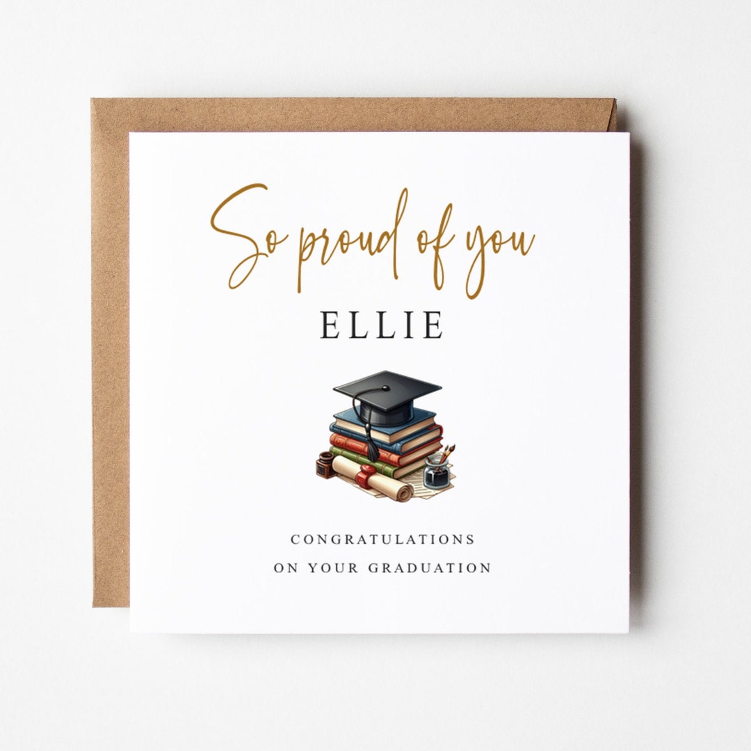 So Proud of You, Personalised Graduation Card, Student Graduation ...