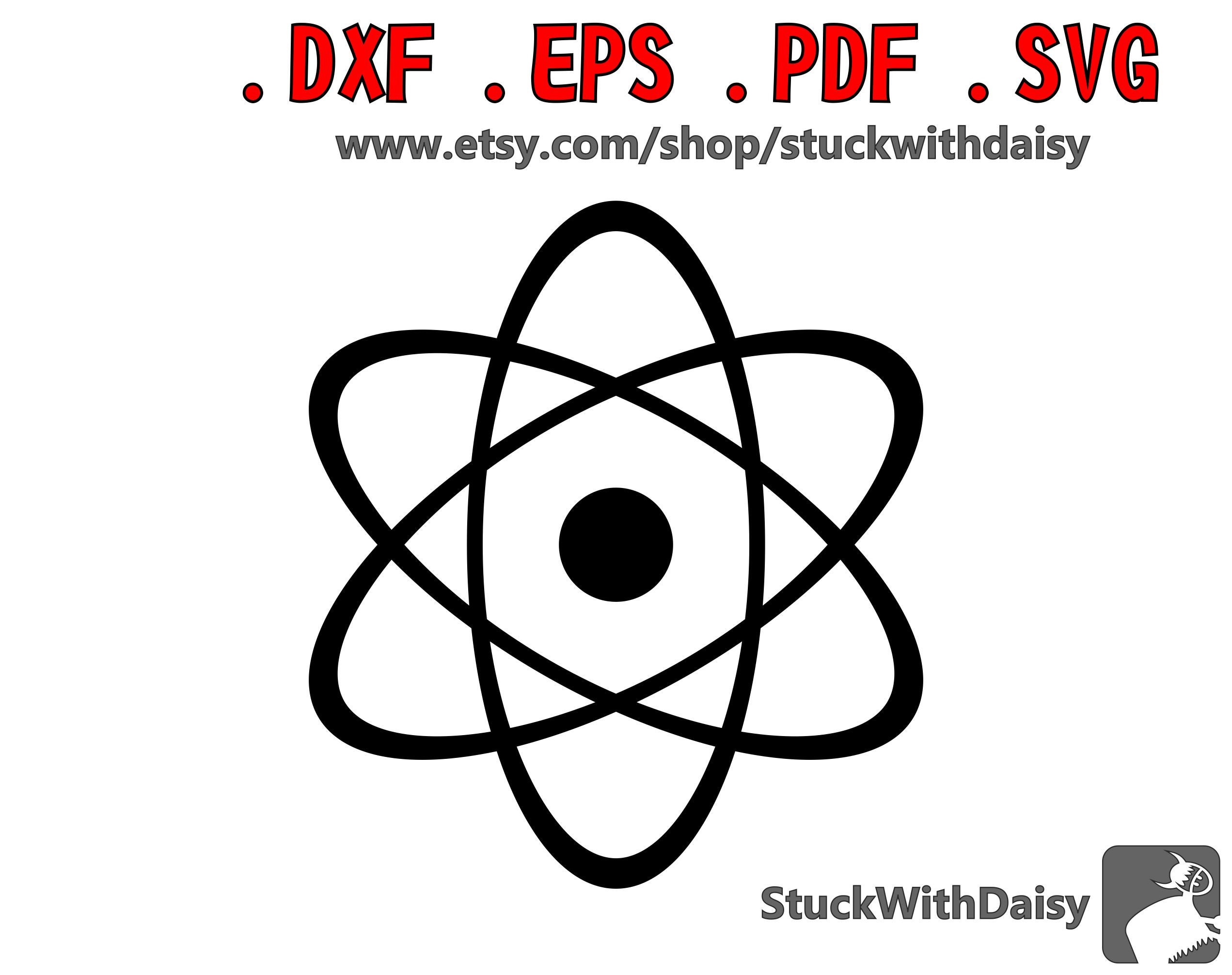 Atom Digital Download Vector Cricut Cameo Portrait Dxf Eps Pdf Svg Cut ...