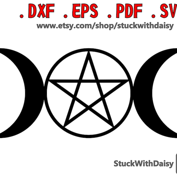 Triple Moon Svg - Etsy