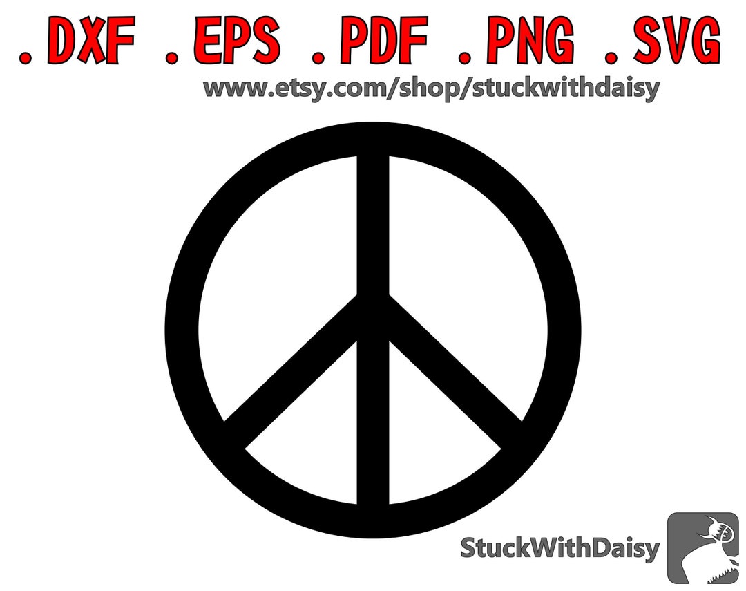 Peace Symbol CND Digital Download Vector Cricut Cameo Dxf Eps Pdf Svg ...