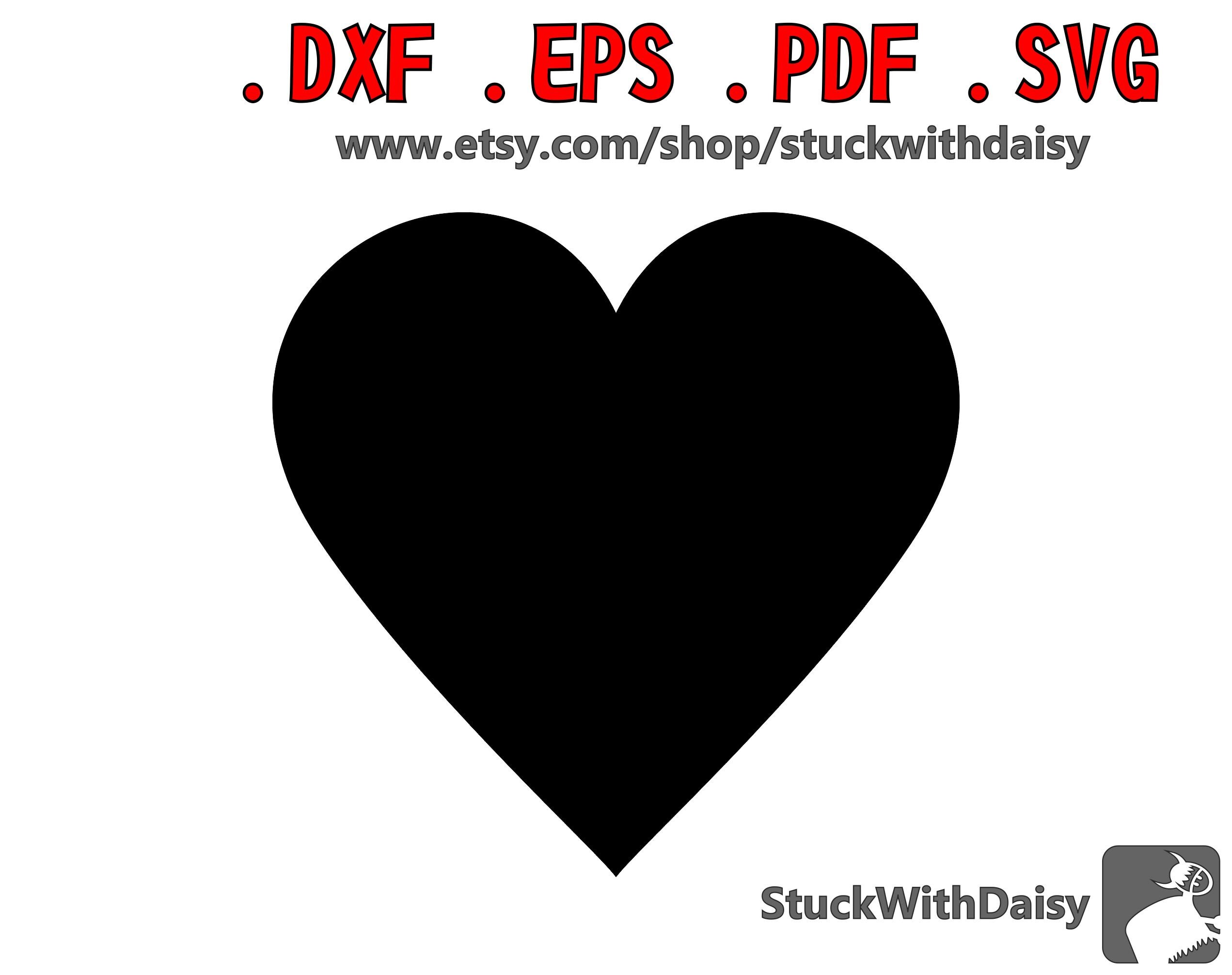Forma de corazón Valentines descarga digital vector cricut cameo ...