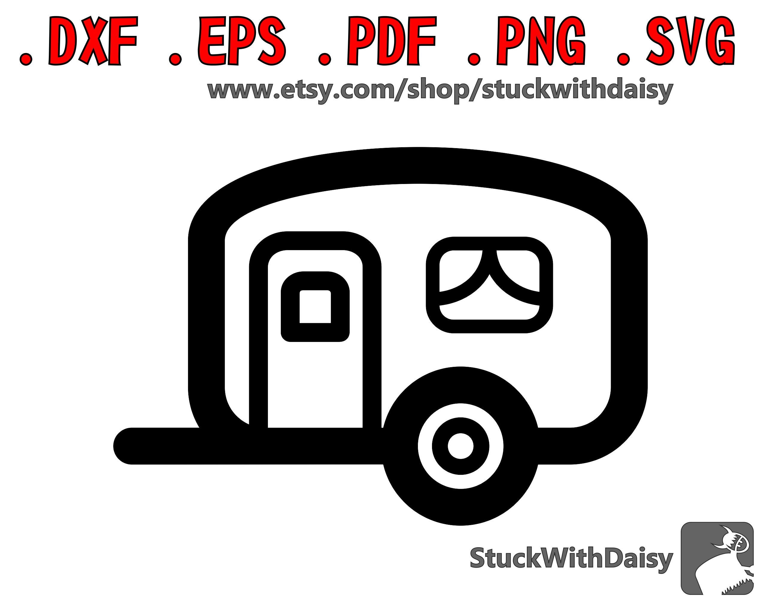Caravan Digital Download Vector Cricut Dxf Eps Pdf Svg Cut File ...