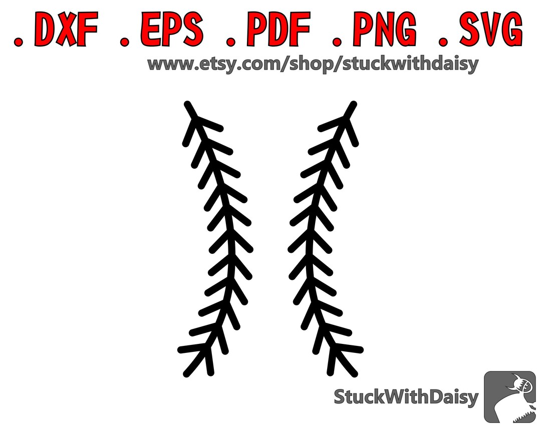 Baseball Stitching Digital Download Vector Cricut Cameo Portrait Dxf ...