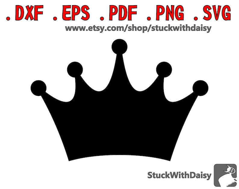 Corona digital descarga digital vector cricut cameo retrato silueta dxf ...