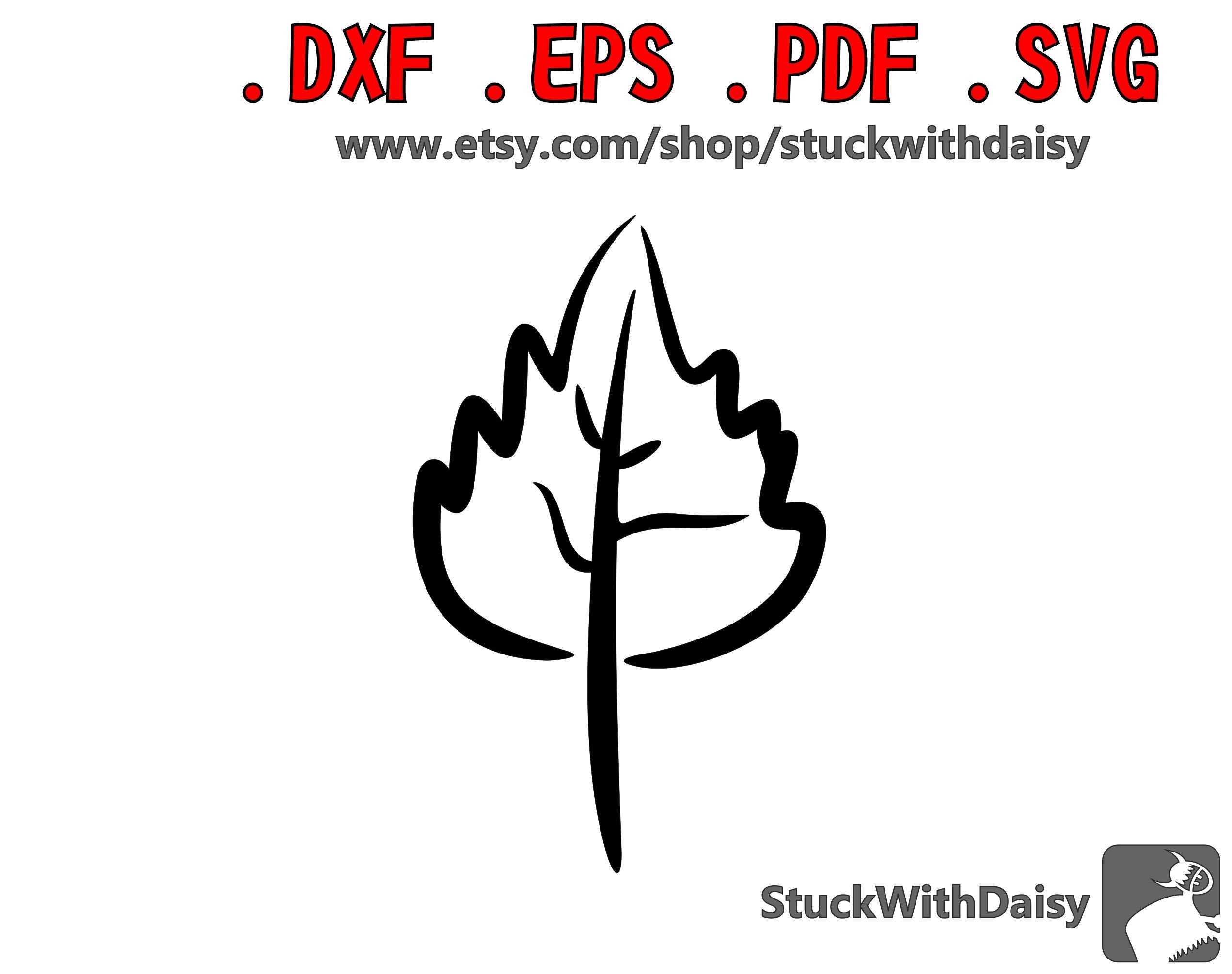 Birch Leaf Digital Download Vector Cricut Cameo Portrait Dxf Eps Pdf ...