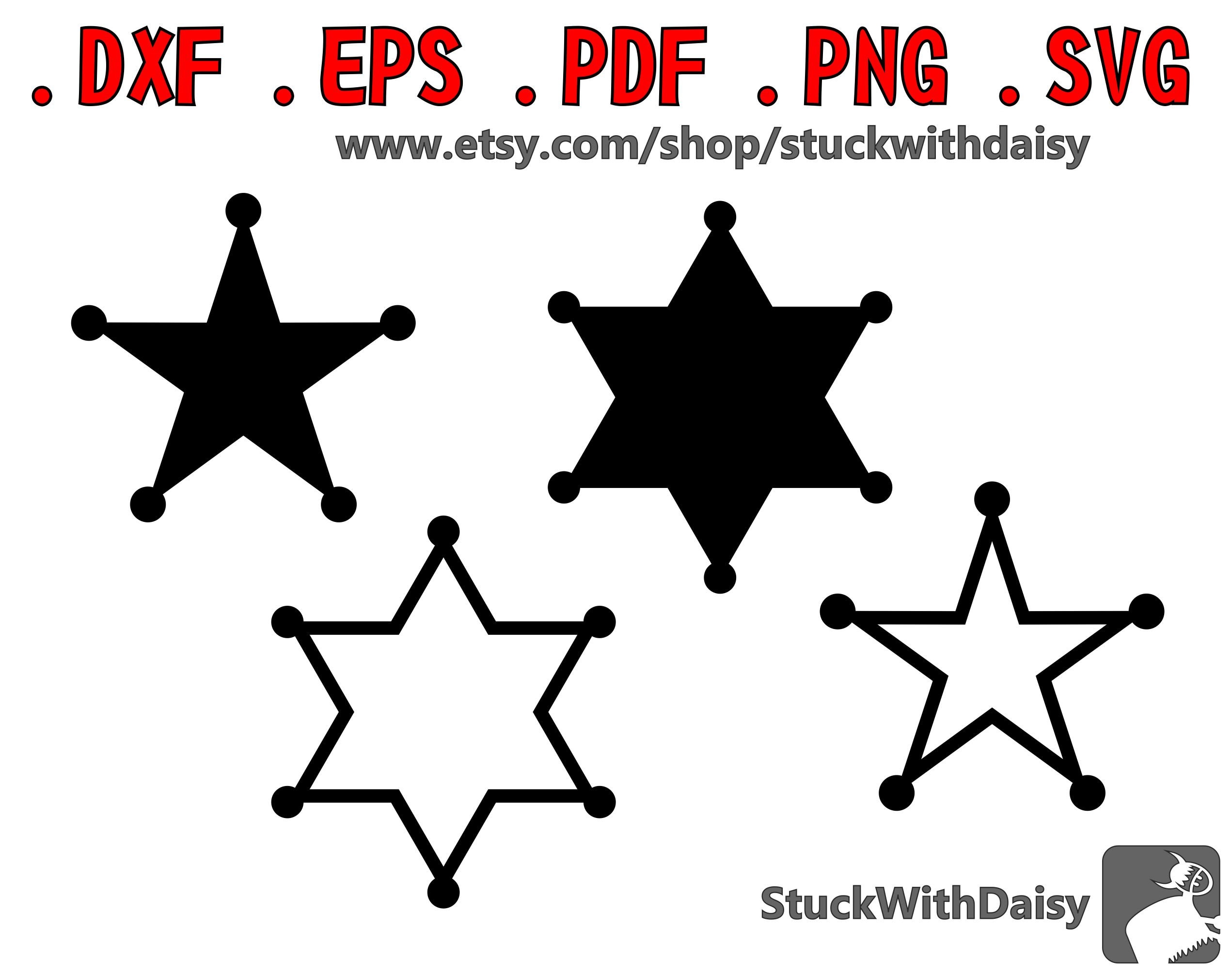 Craft Supplies & Tools Scrapbooking SVG File Instant Download 6 point ...