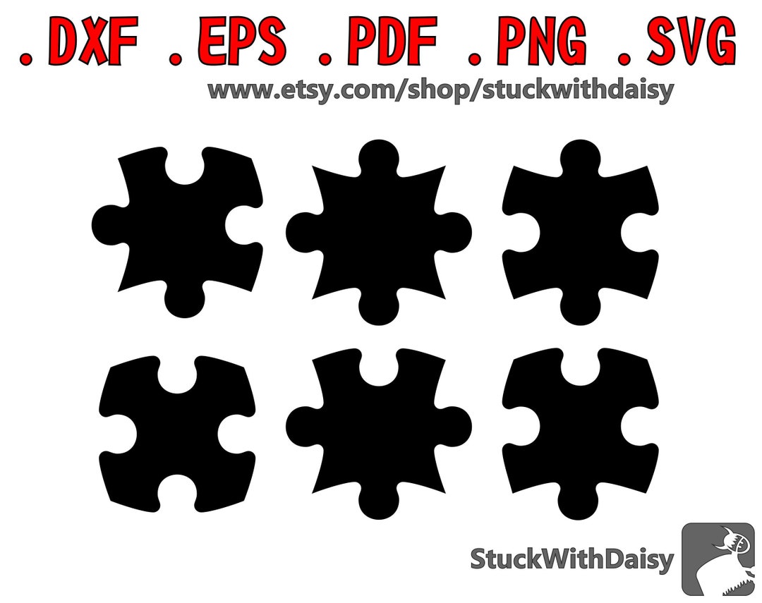 Puzzle Jigsaw Interlocking Pieces Digital Download Vector Cricut Cameo ...