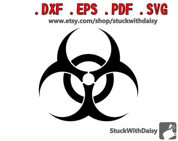 Biohazard Digital Download Vector Cricut Cameo Portrait Dxf | Etsy