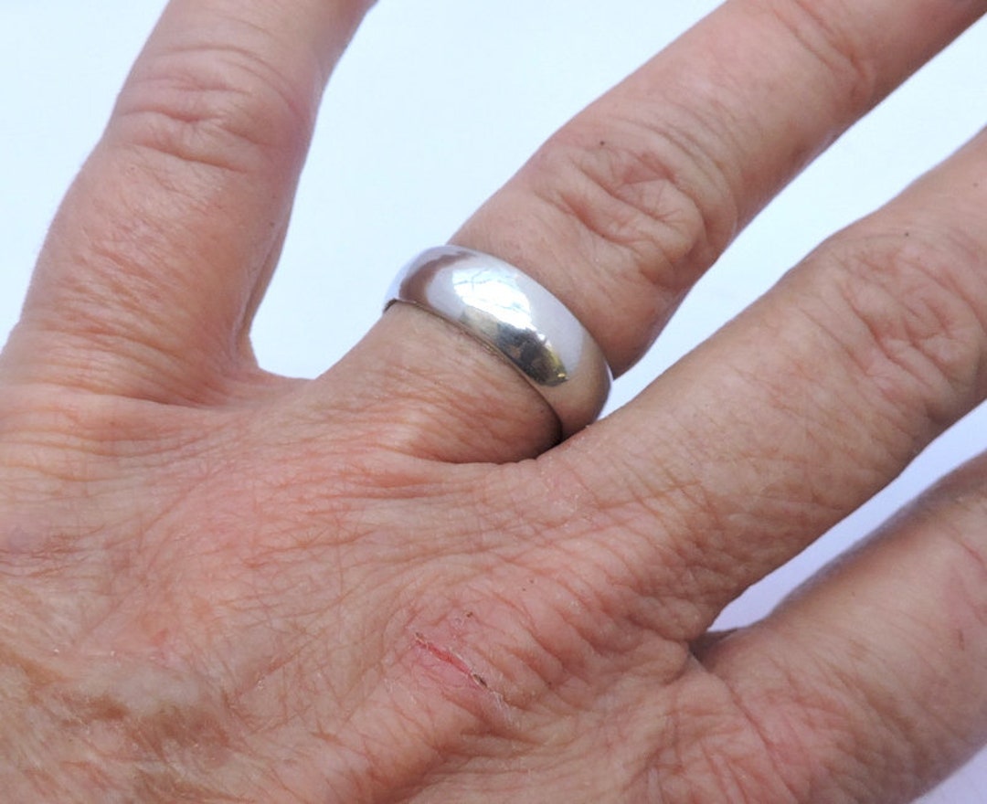 Hand Forged Silver Ring, Men's Ring, Custom Jewelry, Wedding Ring, Big ...