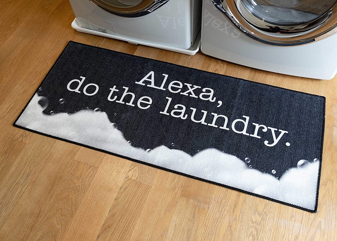 ALEXA -soft Woven Rugs, 24x56 Laundry Room Rug, Funny Non Skid Rubber ...