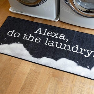 ALEXA -soft Woven Rugs, 24x56 Laundry Room Rug, Funny Non Skid Rubber ...