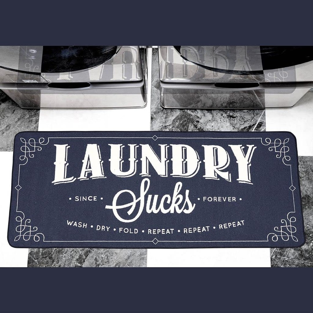 SULAND - - Soft Woven Rugs, 23"x54" Laundry Room Rug, Funny Non Slip ...